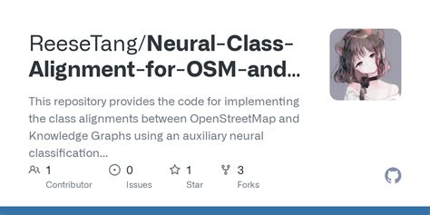 github reesetang neural class alignment for osm and kg this