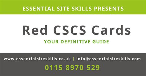 Red Cscs Cards Explained Essential Site Skills