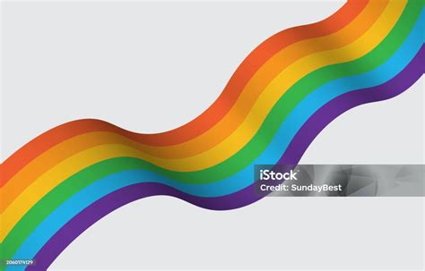 자부심 달 화려한 무지개 웨이브 스트라이프 리본 부드러운 벽지 배경 Lgbt 깃발은 사랑을 나타냅니다 화려한 무지개 자부심 그라데이션 유체 추상 배경입니다 Lgbt 플래그