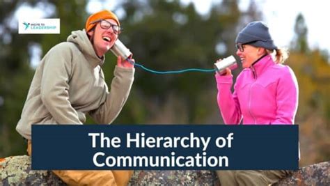 The Hierarchy Of Communication Incite To Leadership