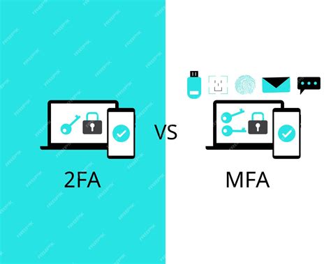 Premium Vector Two Factor Authentication Or 2fa Compare With Multi
