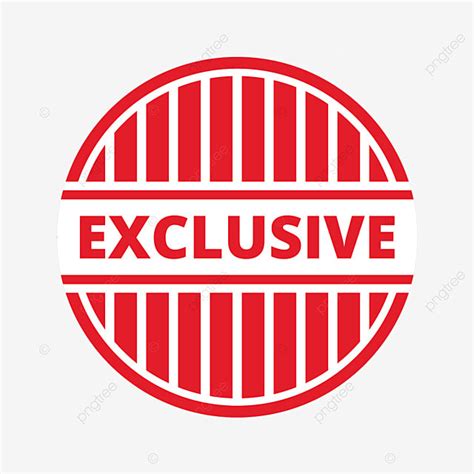 Exclusive Clipart Vector Exclusive Red Sticker Exclusive Png Red