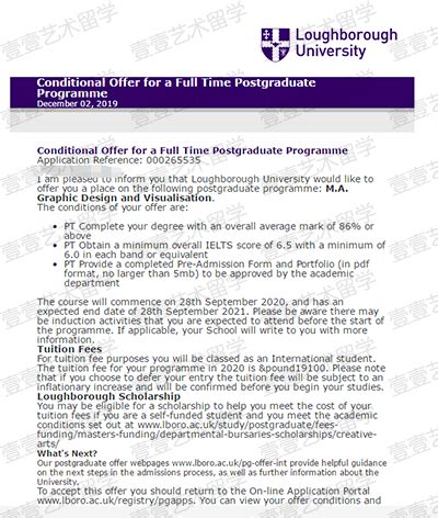 Ling同学成功斩获拉夫堡大学平面设计专业录取offer 壹壹艺术留学网 Ling同学成功斩获拉夫堡大学平面设计专业录取offer 壹壹艺术留学网