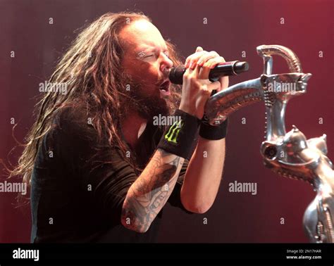 Jonathan Davis Of The Band Korn Performs In Concert During The Rock