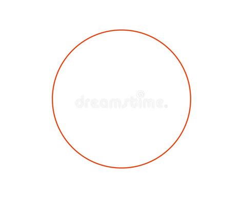 Circle Shape Outline Stroke Orange Symbol Vector Stock Vector Illustration Of Stroke Rough