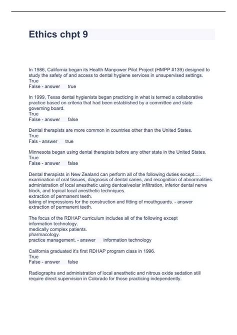 Ethics Chpt 9 Questions And Answers 100 Accurate Rdhap Stuvia Us