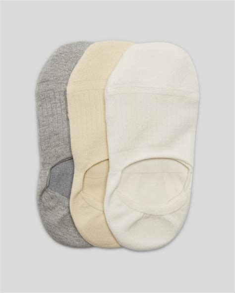 The Organic Cotton No Show Sock 3 Pack Neutral Multi Everlane