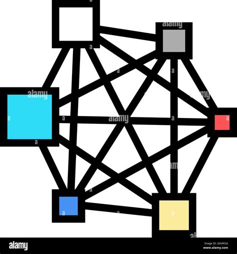 Neural Network Color Icon Vector Illustration Stock Vector Image And Art Alamy