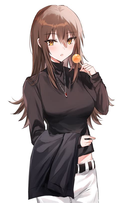 Anime Solo Brunette Fan Art Lollipop Hd Phone Wallpaper Rare Gallery