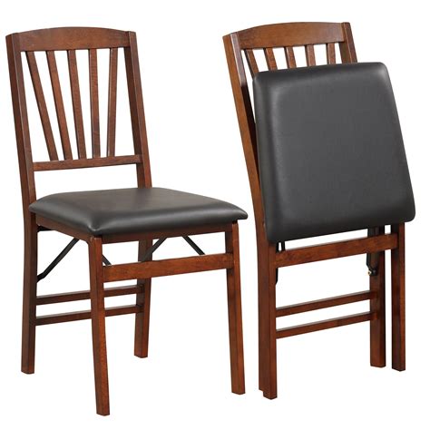 Giantex Folding Dining Chairs Set Of 2 Foldable Wood