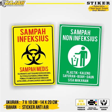 Jual Stiker Label Sign Infeksius Dan Non Infeksius Infeksius 10 X 7 Cm Jakarta Timur