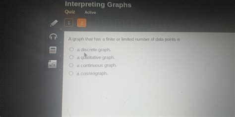 Solved Interpreting Graphs Quiz Active 1 A Graph That Has A Finite Or