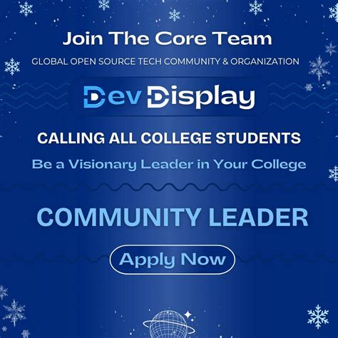 Ashutosh Kumar On Linkedin 😎 Lead Devdisplay On Your College 💪 Apply Now 💌