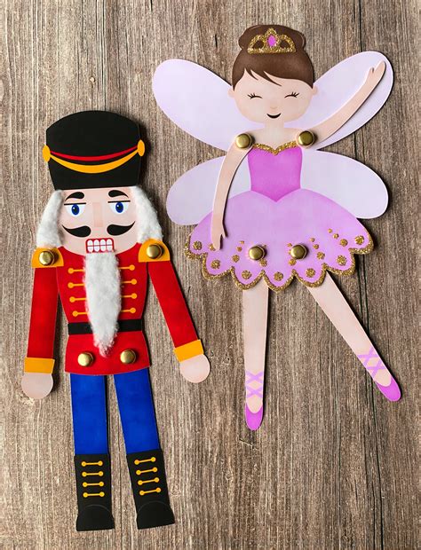 Nutcracker Craft Nutcracker Articulated Paper Dolls Sugar Plum Fairy