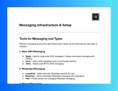 messaging infrastructure and setup scaling room