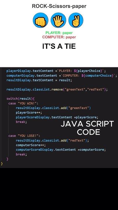 Rock Paper Scissors Js Htmlcss Coding Codelife Usinghtml Webdesign Codinglife Youtube