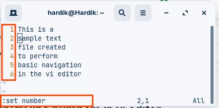 Make The VI Editor Display Or Hide Line Numbers GeeksforGeeks