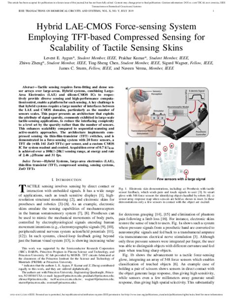 Pdf Hybrid Lae Cmos Force Sensing System Employing Tft Based