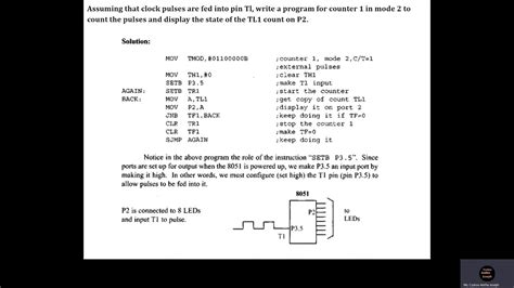 8051 counter programming youtube