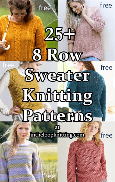 6 Row Sweater Knitting Patterns In The Loop Knitting