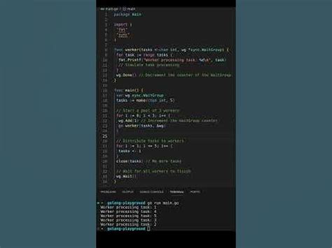 Concurrent Processing in Golang: Leveraging sync.WaitGroup with Worker Group Pattern - YouTube