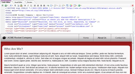Previewing Your Work In The Html Editor Coffeecup Software