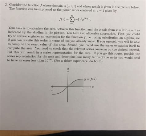 solved 2 consider the function f whose domain is 1 1 and