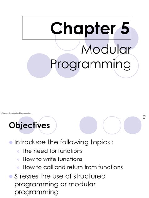 Chapter 5 Modular Programming Pdf Parameter Computer Programming Pointer Computer