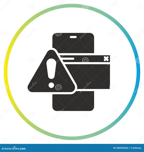 Obscene Site Page Warning Icon Uncensored Content Inappropriate Censored Content Stock Vector