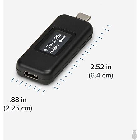 Plugable USB C Power Meter Tester For Monitoring USB C Connections Digital Multimeter For USB C