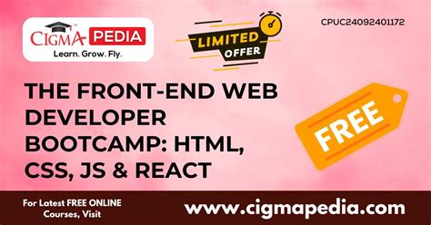 The Front End Web Developer Bootcamp Html Css Js And Reactfree Udemy Course Cigma Pedia