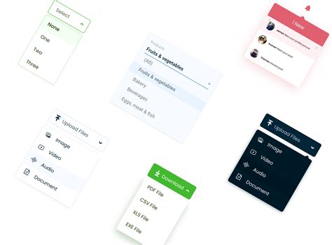 Dropdown Styles Behance