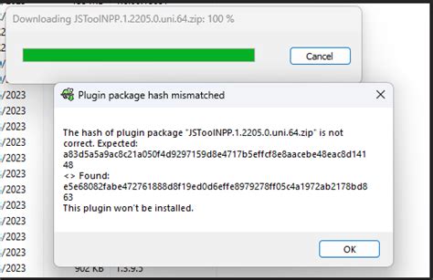 Plugin Package Has Mismatched Notepad Community