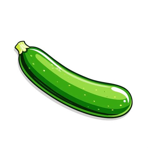 Cucumber Sticker Design On A Isolated White Background 6 Premium Ai Generated Vector