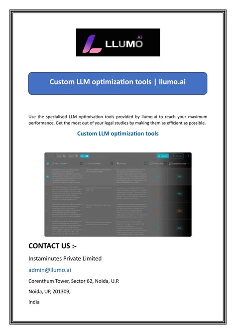 Ppt Custom Llm Optimization Tools Llumo Powerpoint Presentation Free