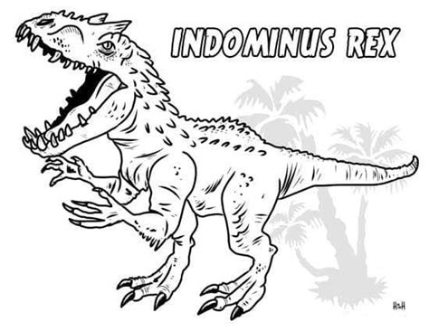 Jurassic World Indominus Rex Coloring Pages Sketch Coloring Page