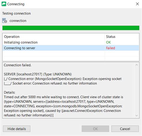 Im Trying To Connect To A Local Cluster And Keep Getting This Message