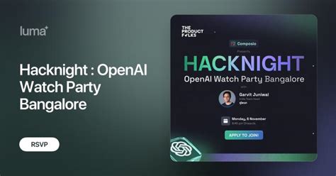 soham ganatra hiring on linkedin hacknight openai watch party