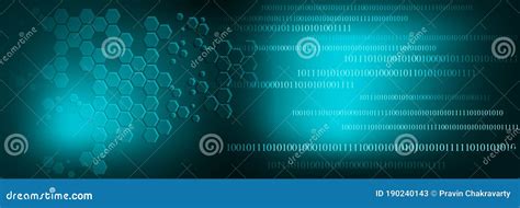 Binary Code Hexagon Background Digital Abstract Technology Background Java Coding Stock