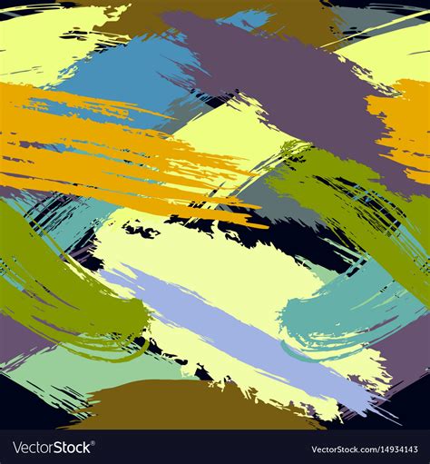 Colorful Seamless Pattern With Splashes And Blobs Vector Image