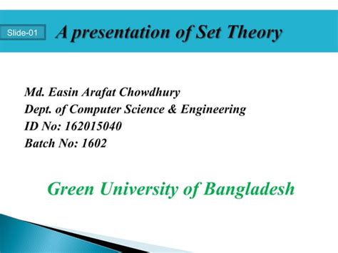 Presentation About Set Theorem PPT