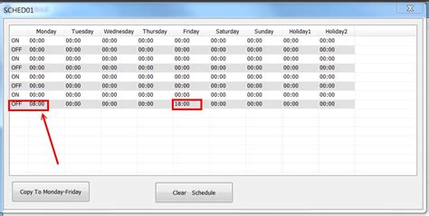 setting schedules which run more than one day programming examples
