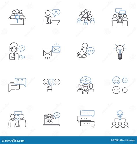 Feedback And Critique Line Icons Collection Feedback Critique