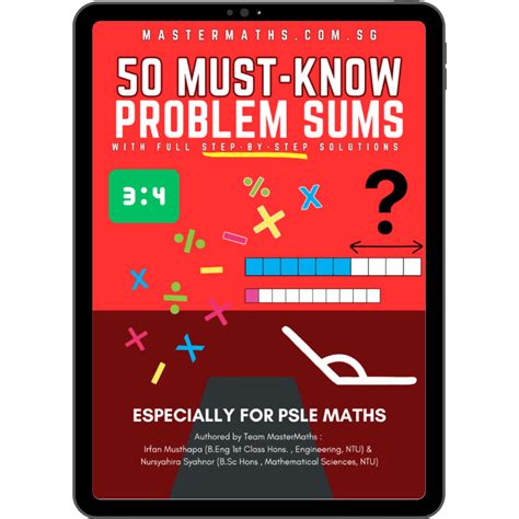 50 Must Know Psle Problem Sums Master Maths Education Centre Psle N To O Levels