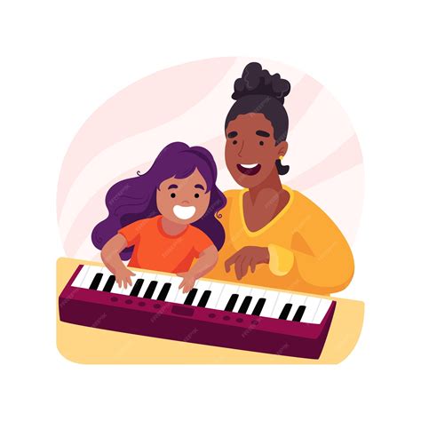 Premium Vector Piano Class Isolated Cartoon Vector Illustration