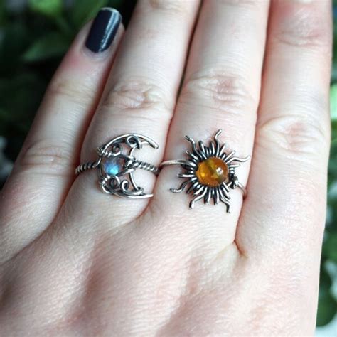 Sun And Moon Ring Etsy