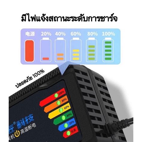 ที่ชาร์จแบตจักรยานไฟฟ้า 48v 12ah รุ่นใหม่ล่าสุด รุ่นพิเศษมีไฟแสดงสถานะ 6 ดวง อะไหล่รถและ