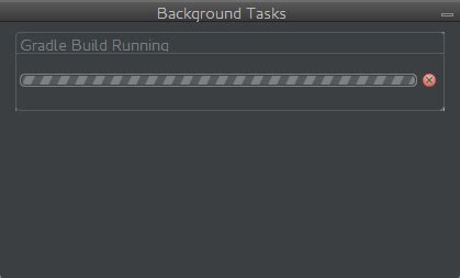 Android Studio Show Backgrounds Tasks In The Status Bar Instead Of A Floating Window Stack