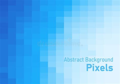 Abstract Pixels Pattern Geometric Mosaic Background Blue Color Gradient Vector Illustration