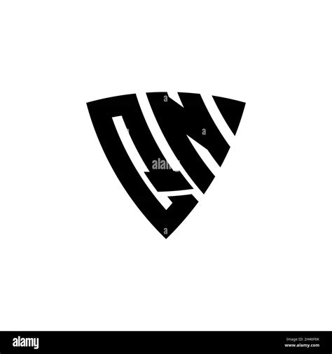 QN Monogram Logo Letter With Triangle Shield Shape Style Design Isolated On White Background